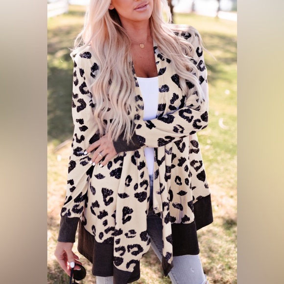 Tops | Hooded Leopard Cardigan | Poshmark